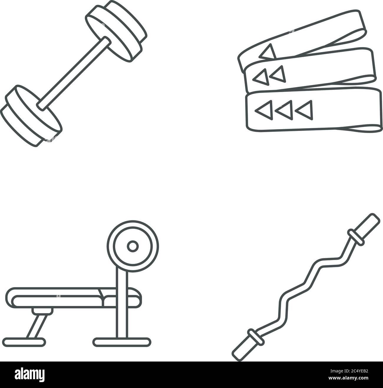 Strength concept icon set icons Black and White Stock Photos & Images ...