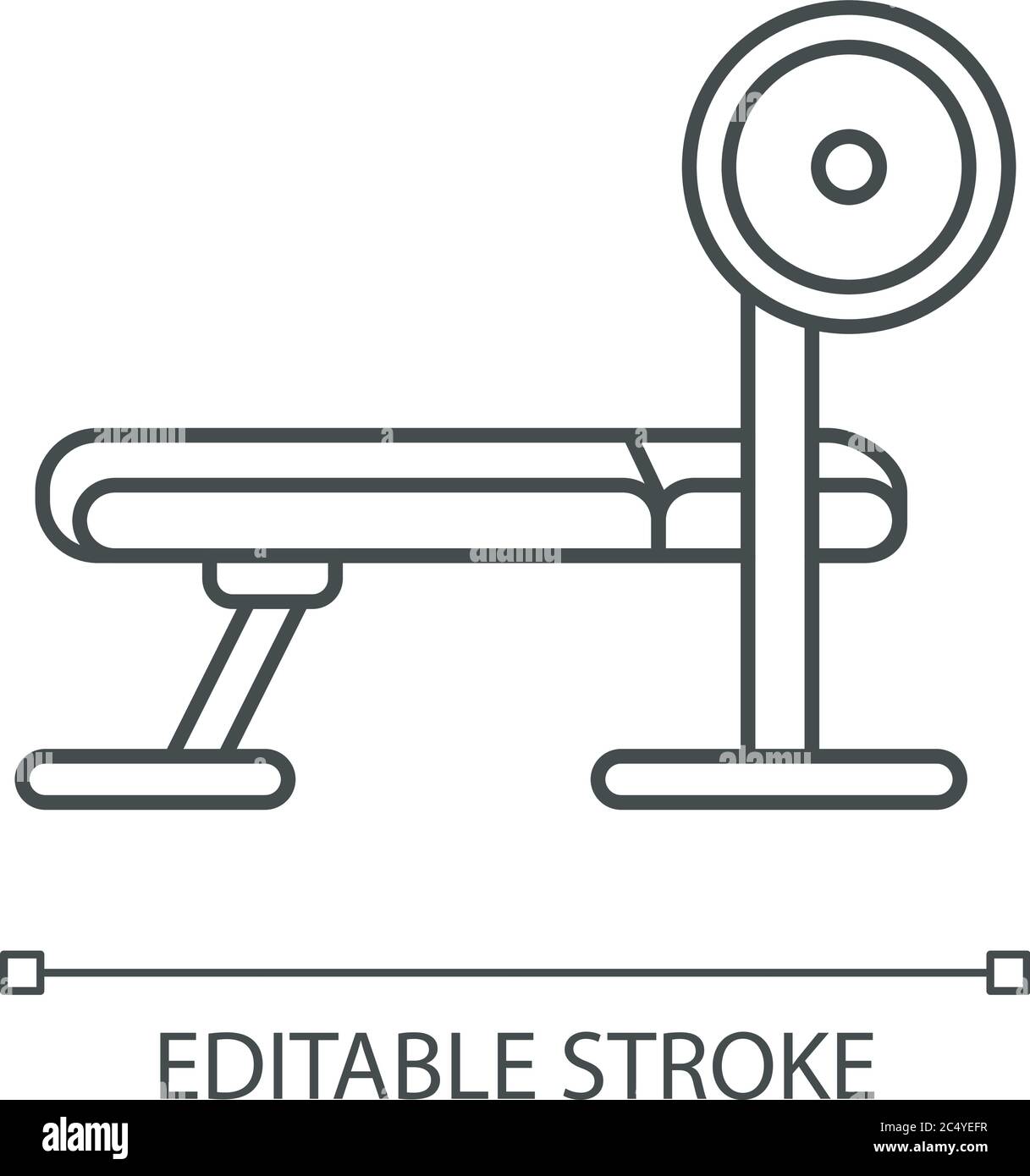 Weight bench linear icon Stock Vector Image & Art - Alamy