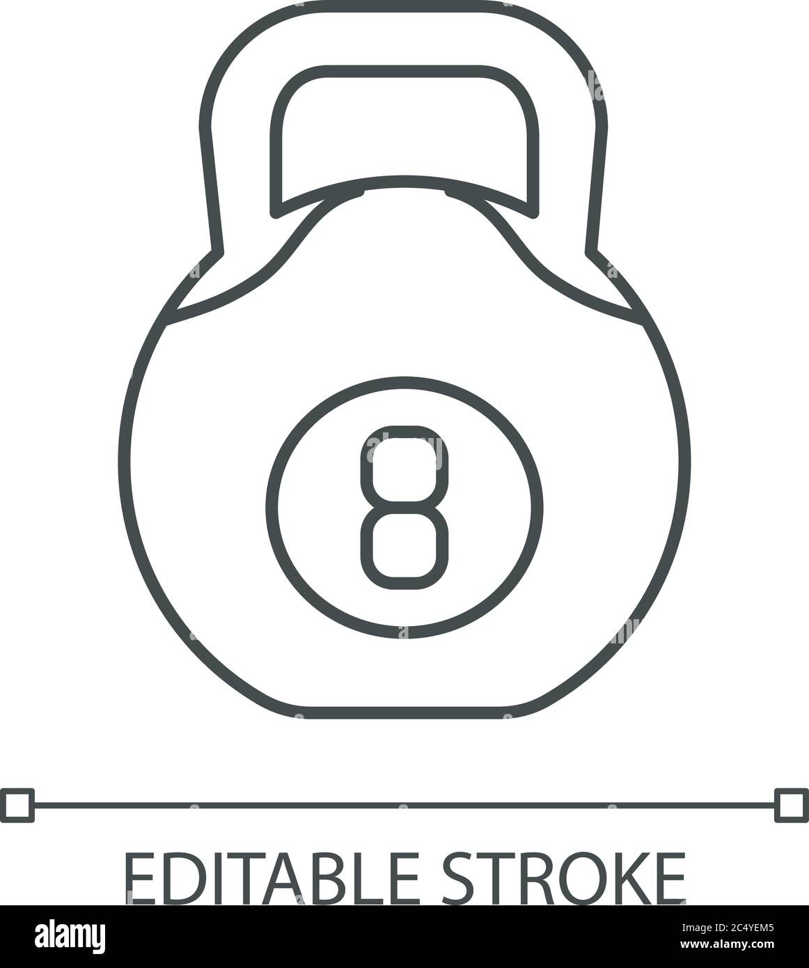 Kettlebell linear icon Stock Vector Image & Art - Alamy