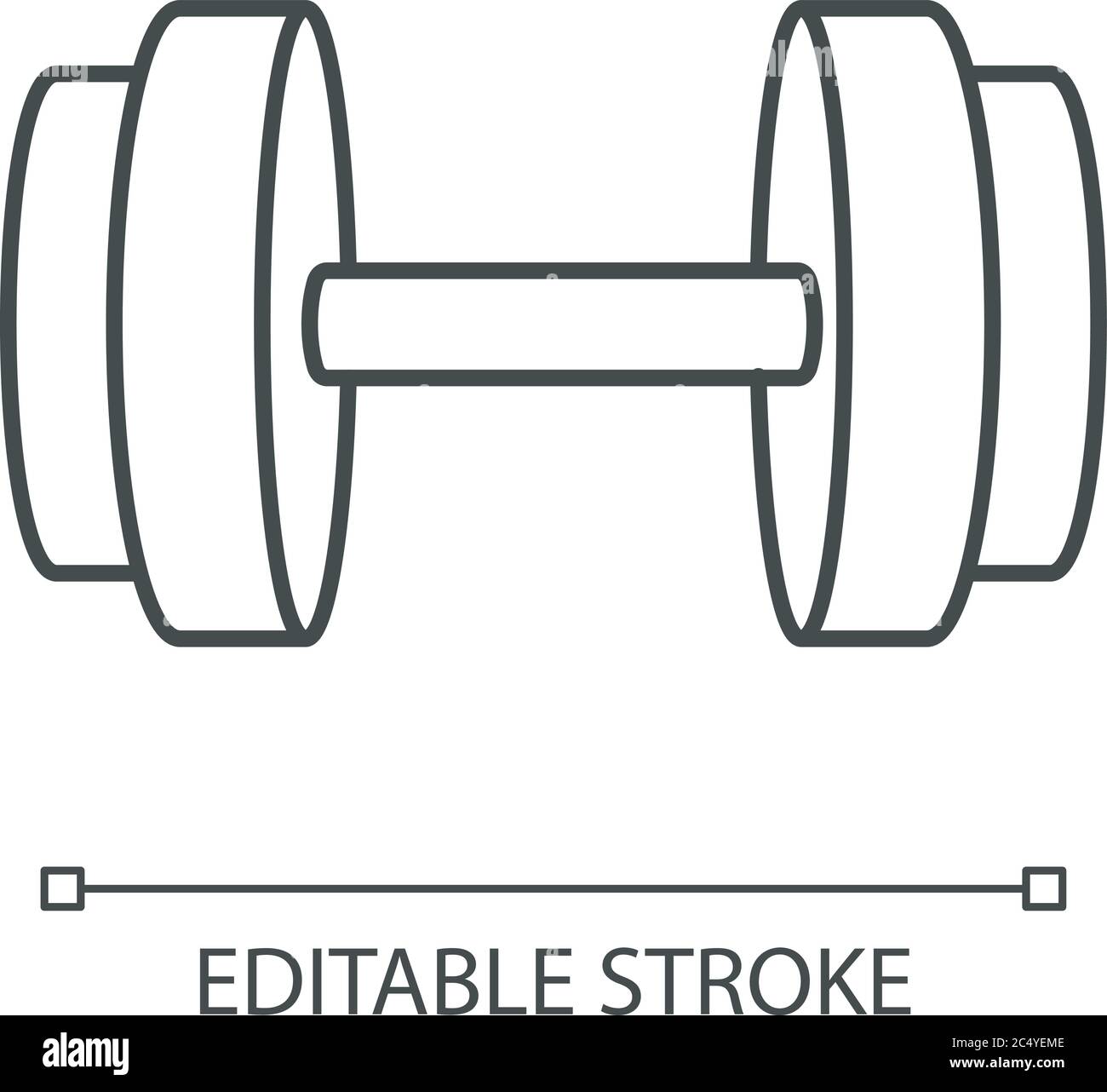 Dumbbell linear icon Stock Vector Image & Art - Alamy