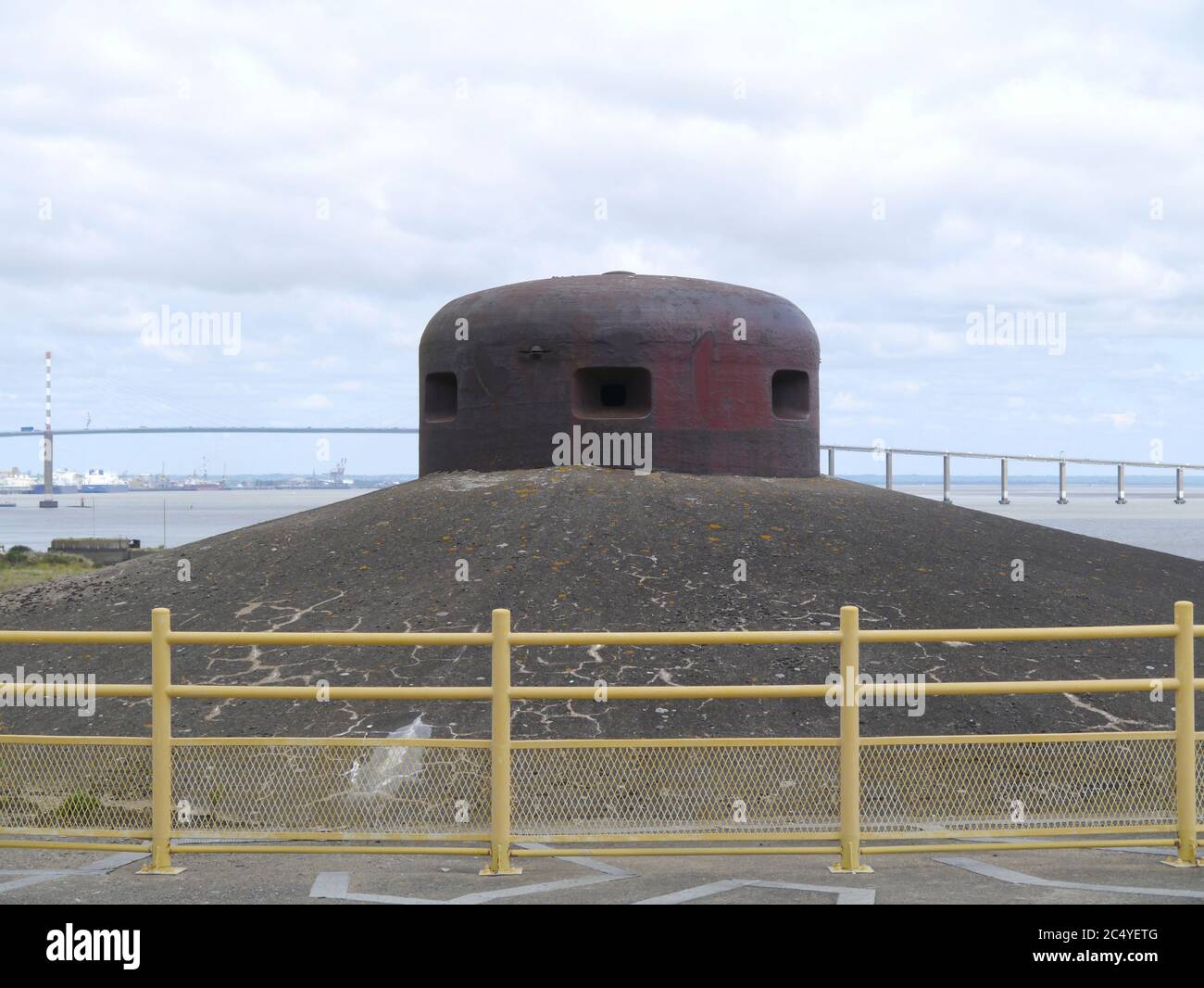 World War Two fortification in Saint-Nazaire harbour, France Stock ...
