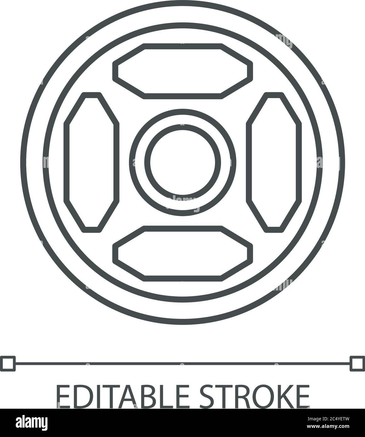 Weight plate linear icon Stock Vector Image & Art - Alamy