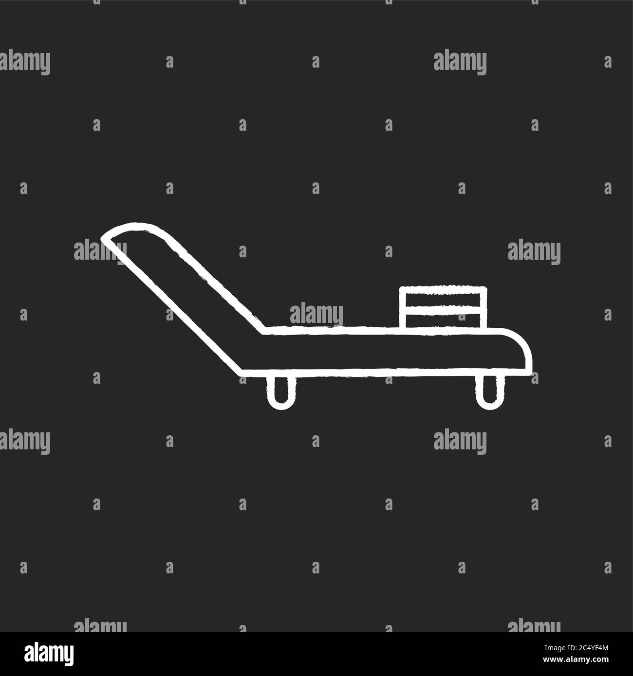 Sun lounger chair on white Stock Vector Images - Alamy