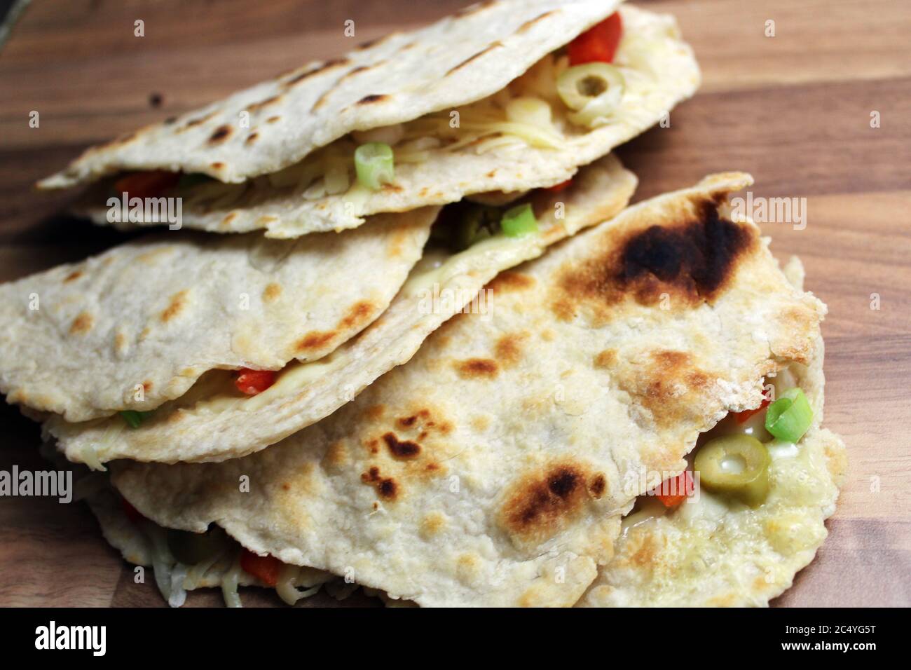 Cheesy Flatbread Melts Stock Photo - Alamy