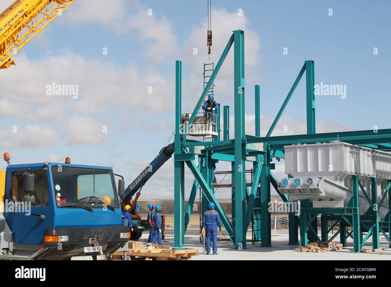 Oil pipes in a petrochemical plant during the production of oil and gas ...