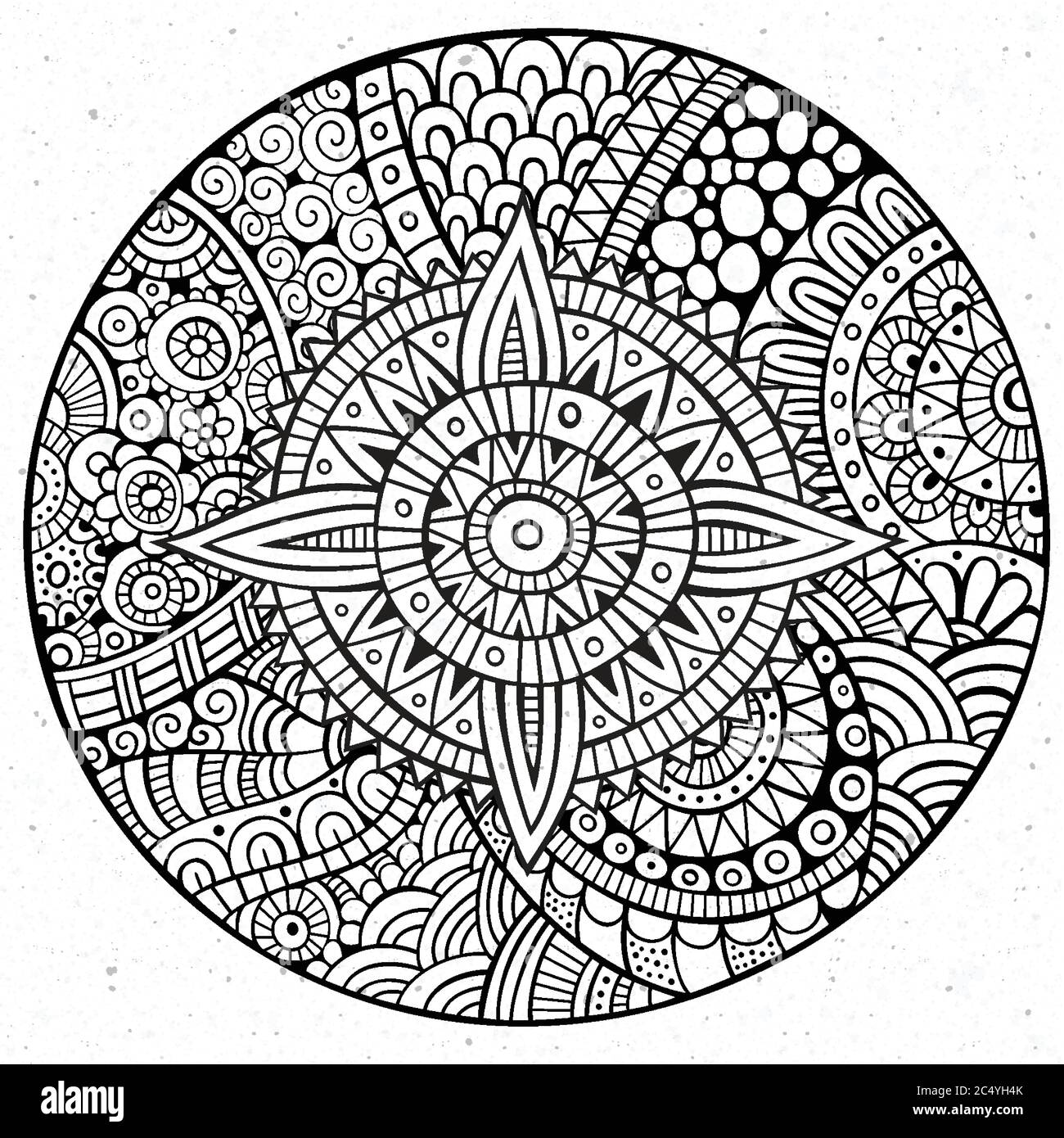 Vector decorative hand drawn circle Stock Vector Image & Art - Alamy