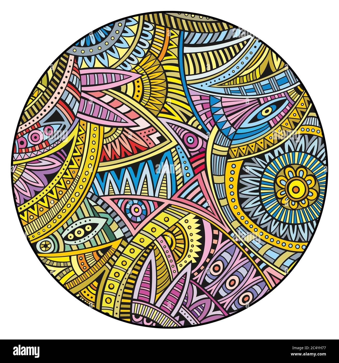 Vector ethnic circle background Stock Vector Image & Art - Alamy