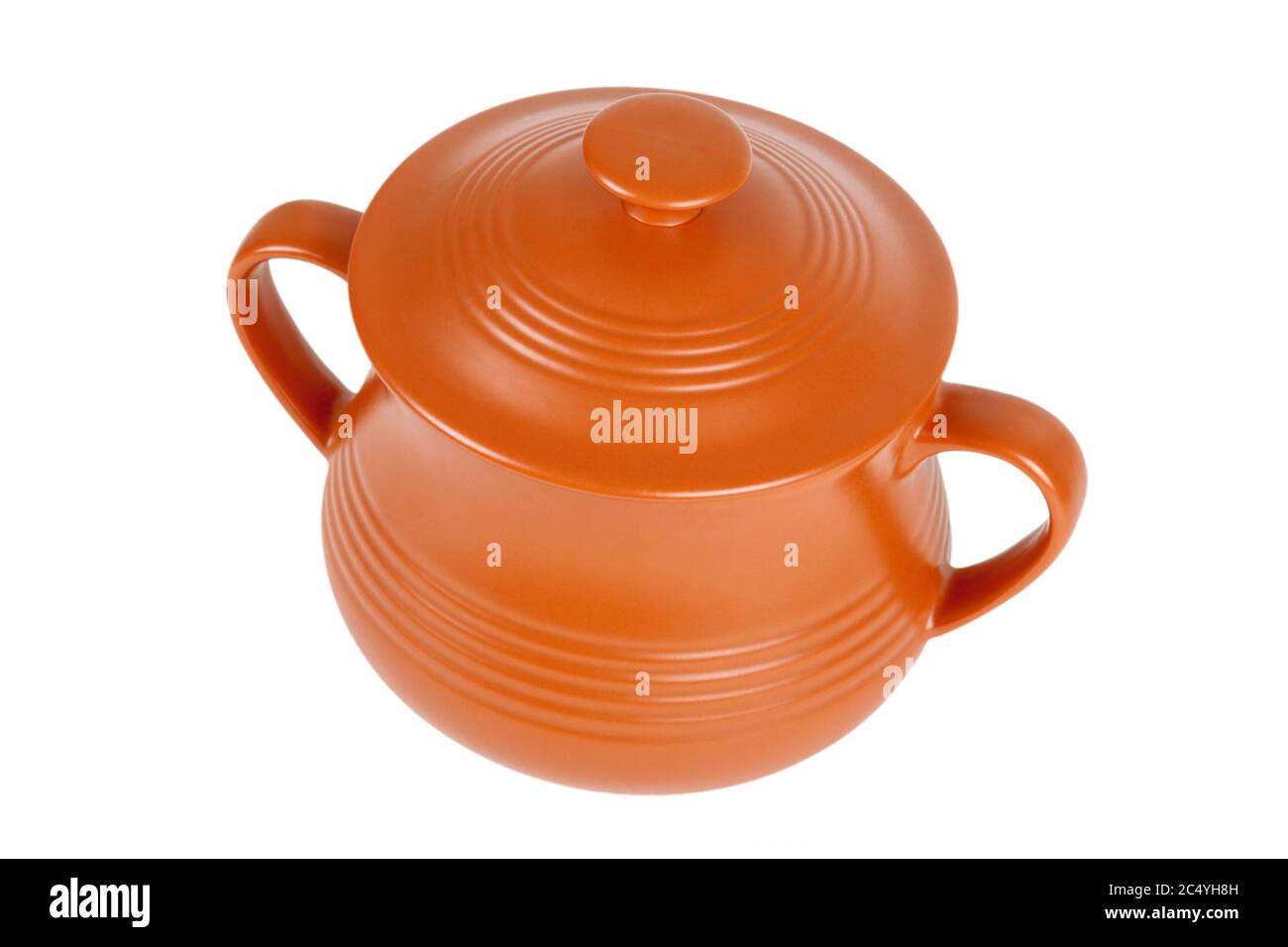 Ceramic Clay Pot for Cooking on a white background Stock Photo - Alamy