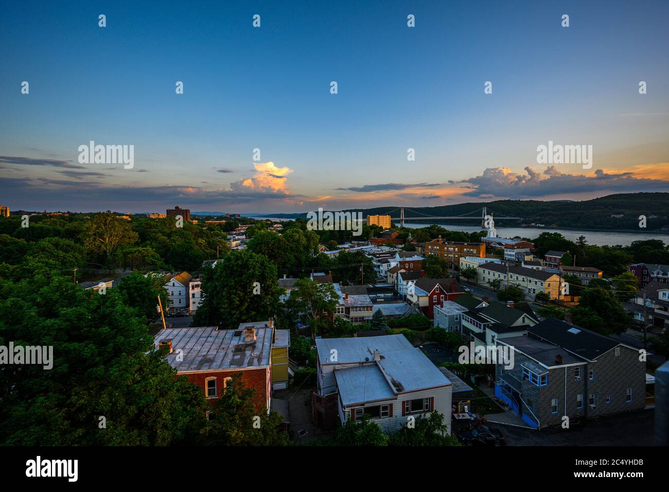 Poughkeepsie from the Walkway Over the Hudson State Historic Park ...