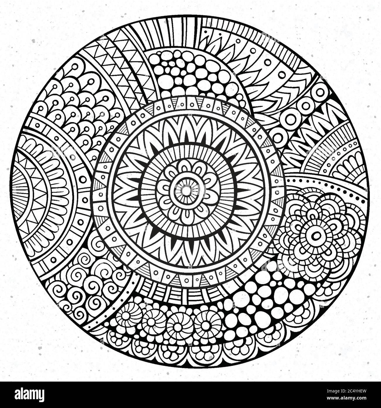 Vector decorative hand drawn circle Stock Vector Image & Art - Alamy