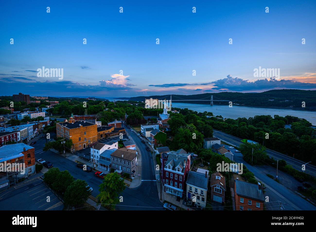 Poughkeepsie from the Walkway Over the Hudson State Historic Park ...