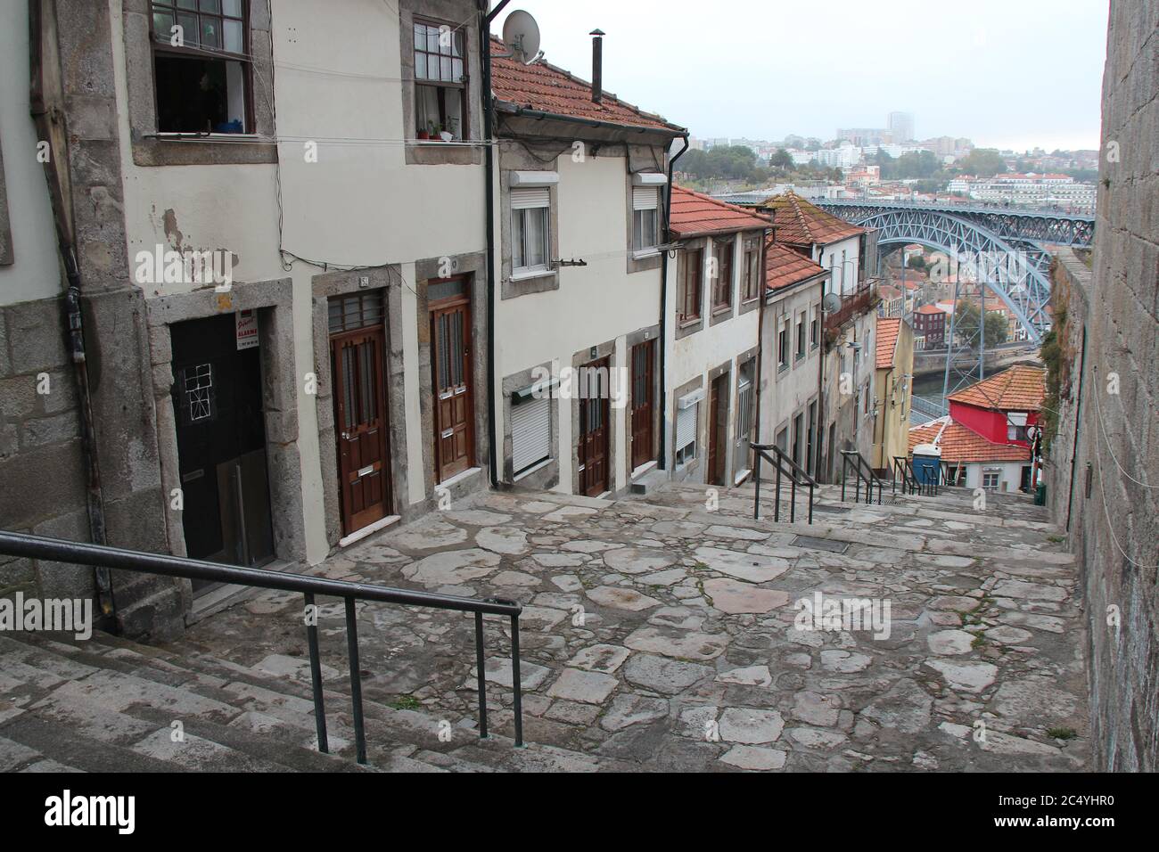 urban stairs and houses in porto (portugal Stock Photo - Alamy