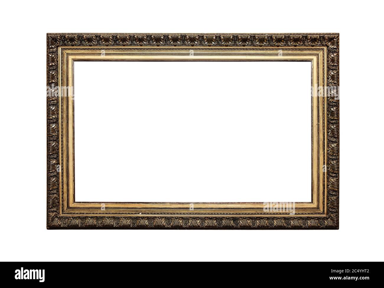 Antique Framework. Vintage picture frame isolated on white background ...