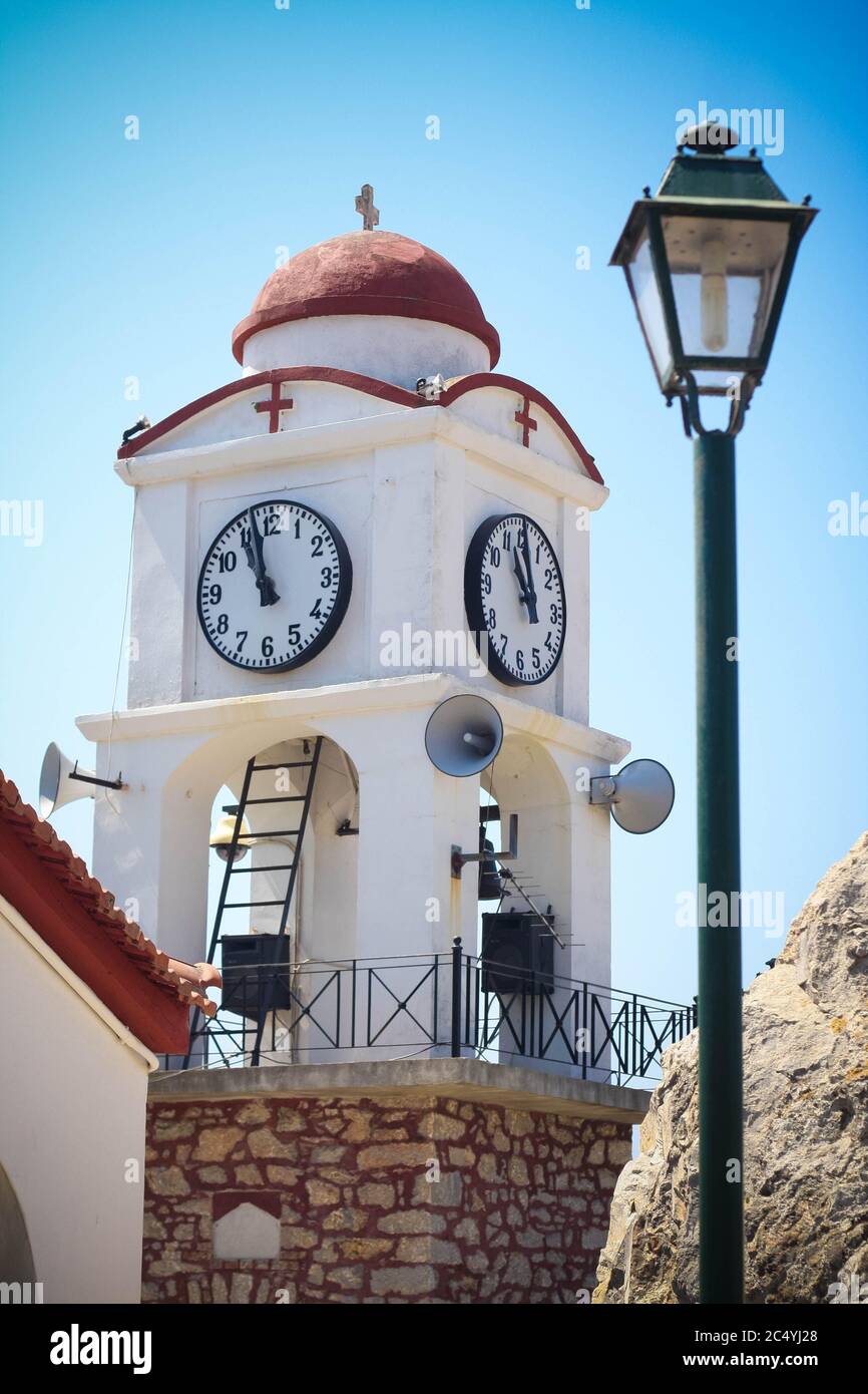 White spire clock tower hi-res stock photography and images - Alamy