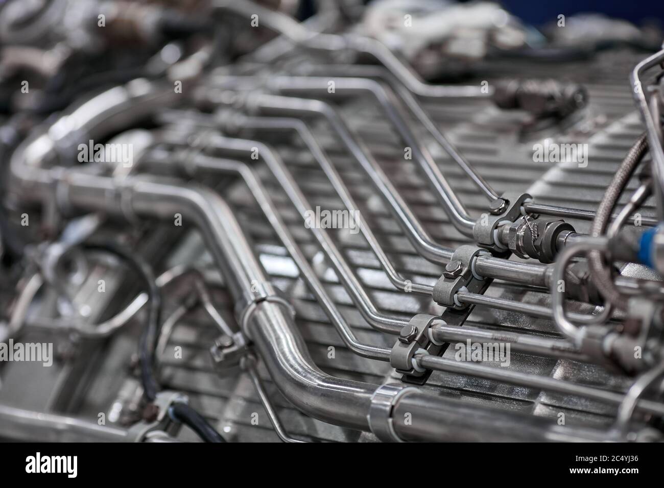 jet engine. airplane engine side view close up Stock Photo - Alamy