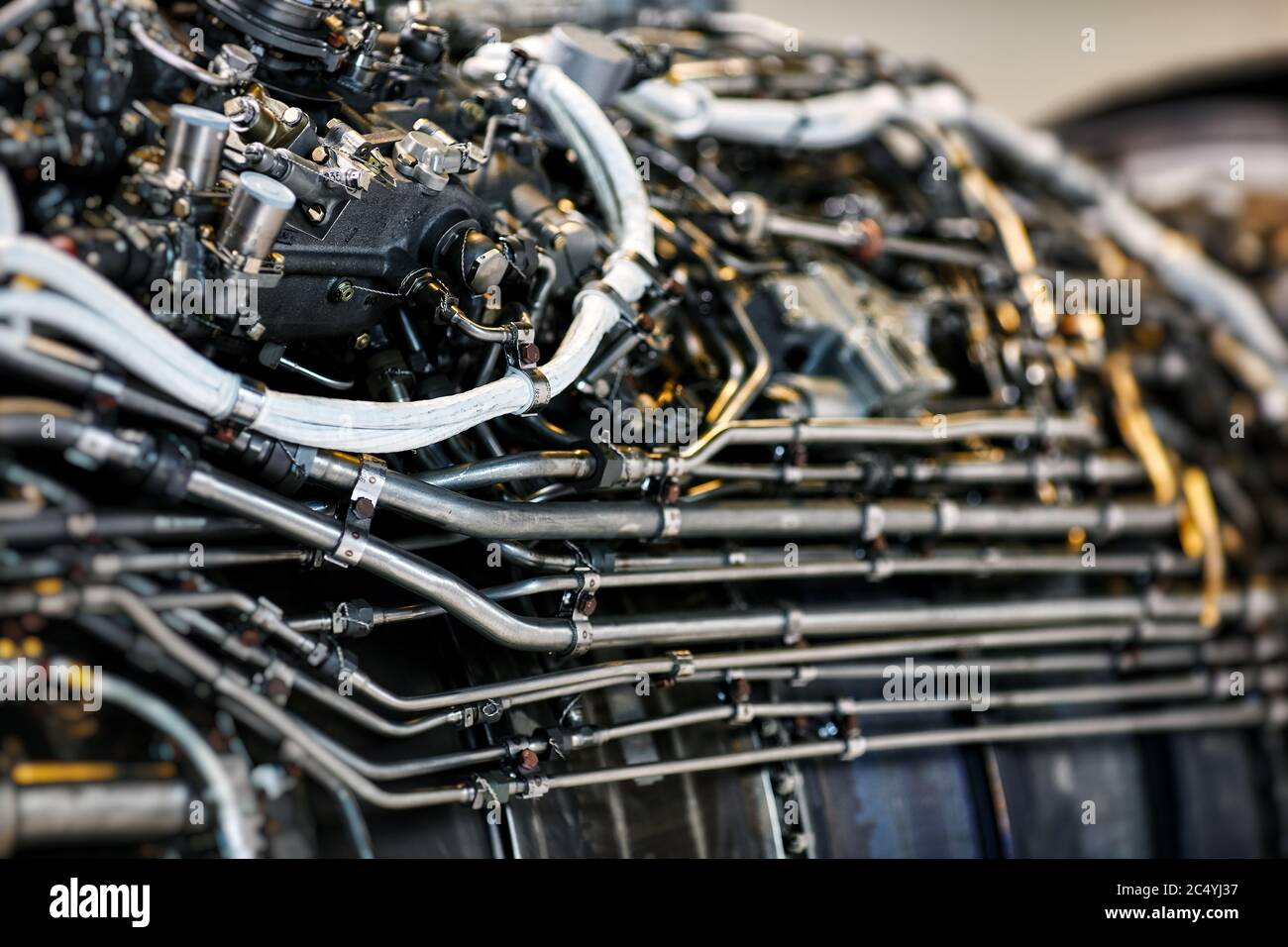 jet engine. airplane engine side view close up Stock Photo - Alamy