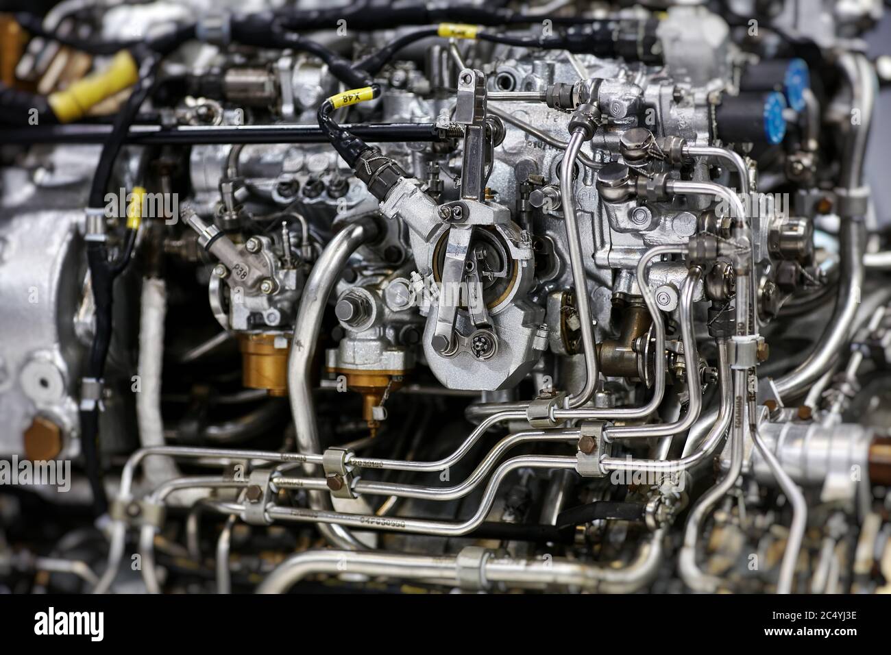 jet engine. airplane engine side view close up Stock Photo - Alamy