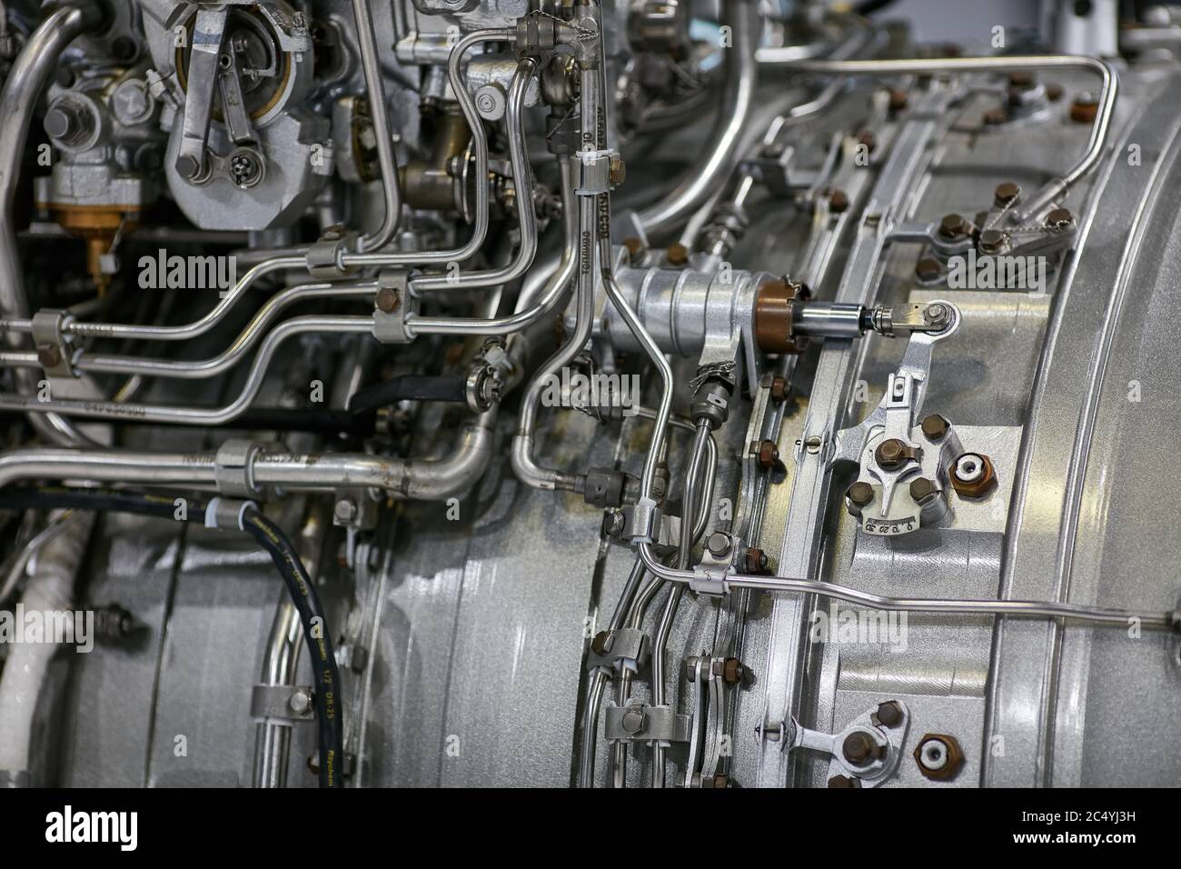 jet engine. airplane engine side view close up Stock Photo - Alamy