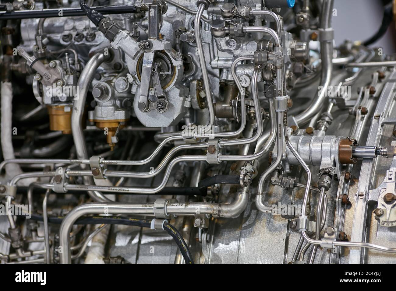 jet engine. airplane engine side view close up Stock Photo - Alamy
