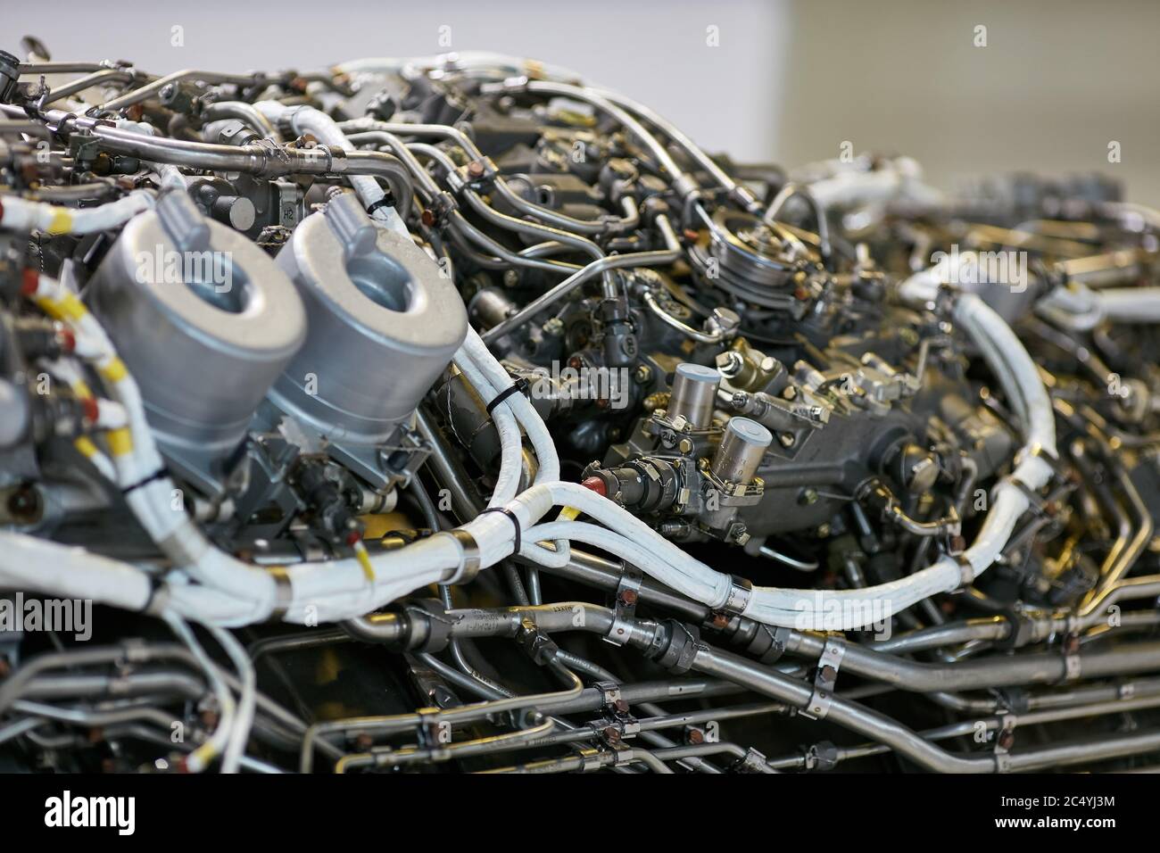 jet engine. airplane engine side view close up Stock Photo - Alamy