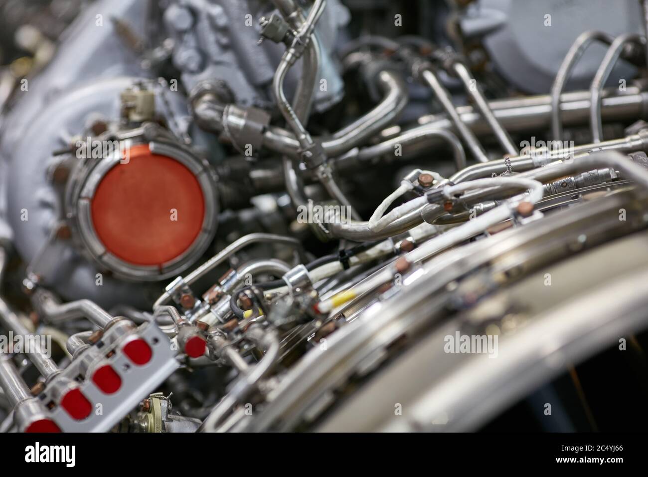 jet engine. airplane engine side view close up Stock Photo - Alamy