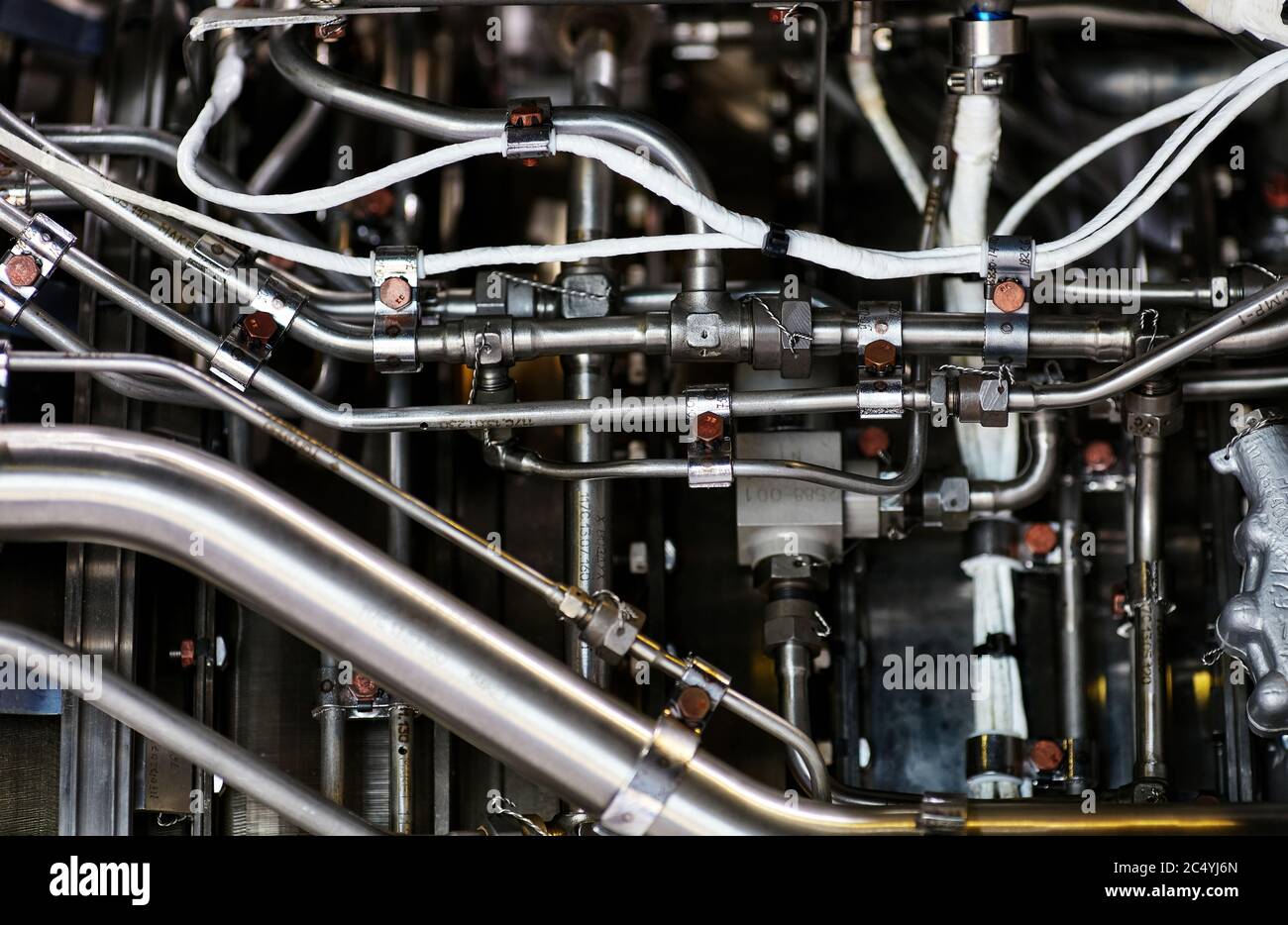 jet engine. airplane engine side view close up Stock Photo - Alamy