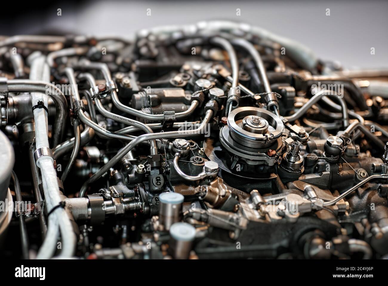 jet engine. airplane engine side view close up Stock Photo - Alamy