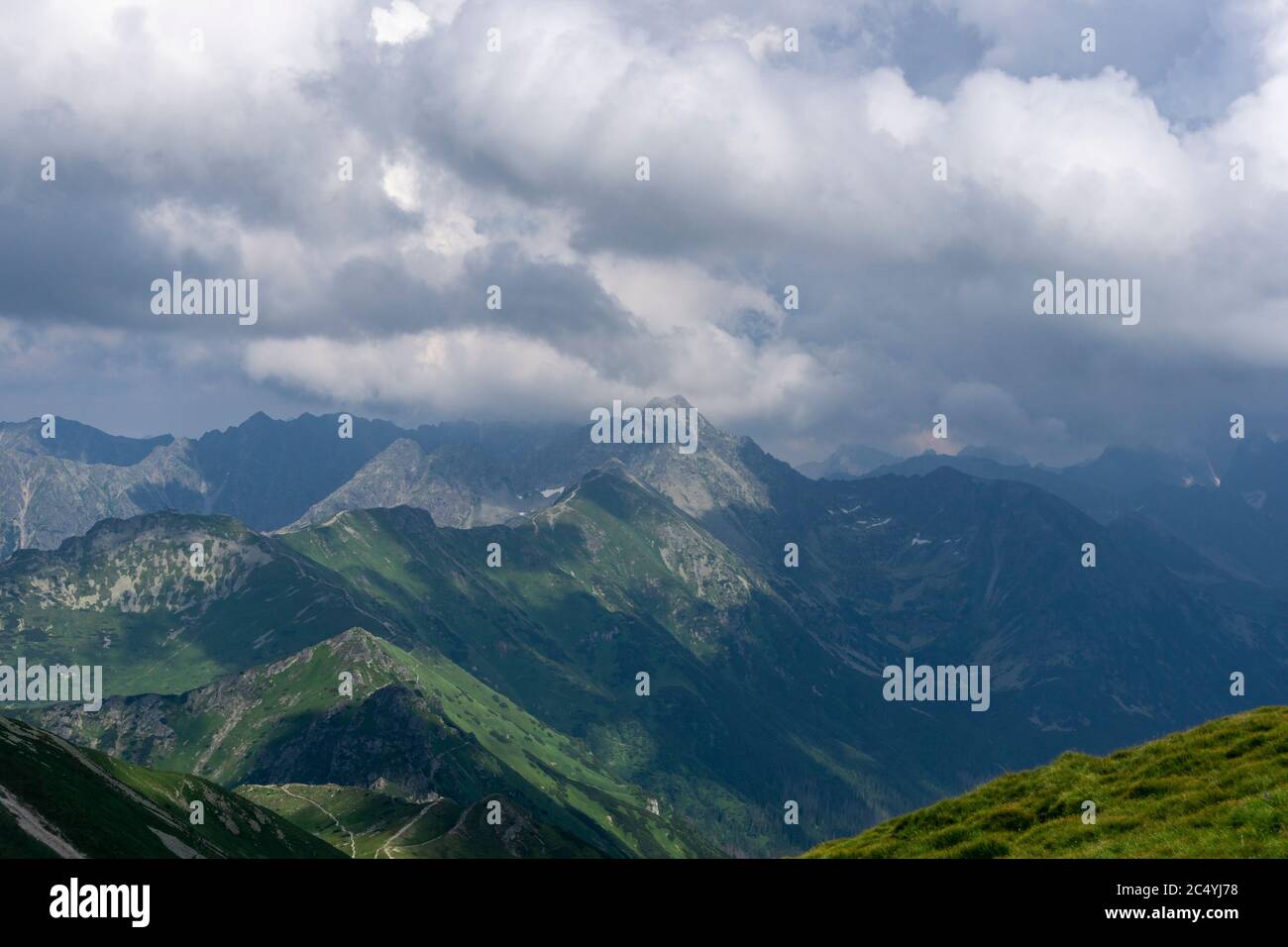 Storm clouds over the mountain range. Tatra Mountains Stock Photo - Alamy