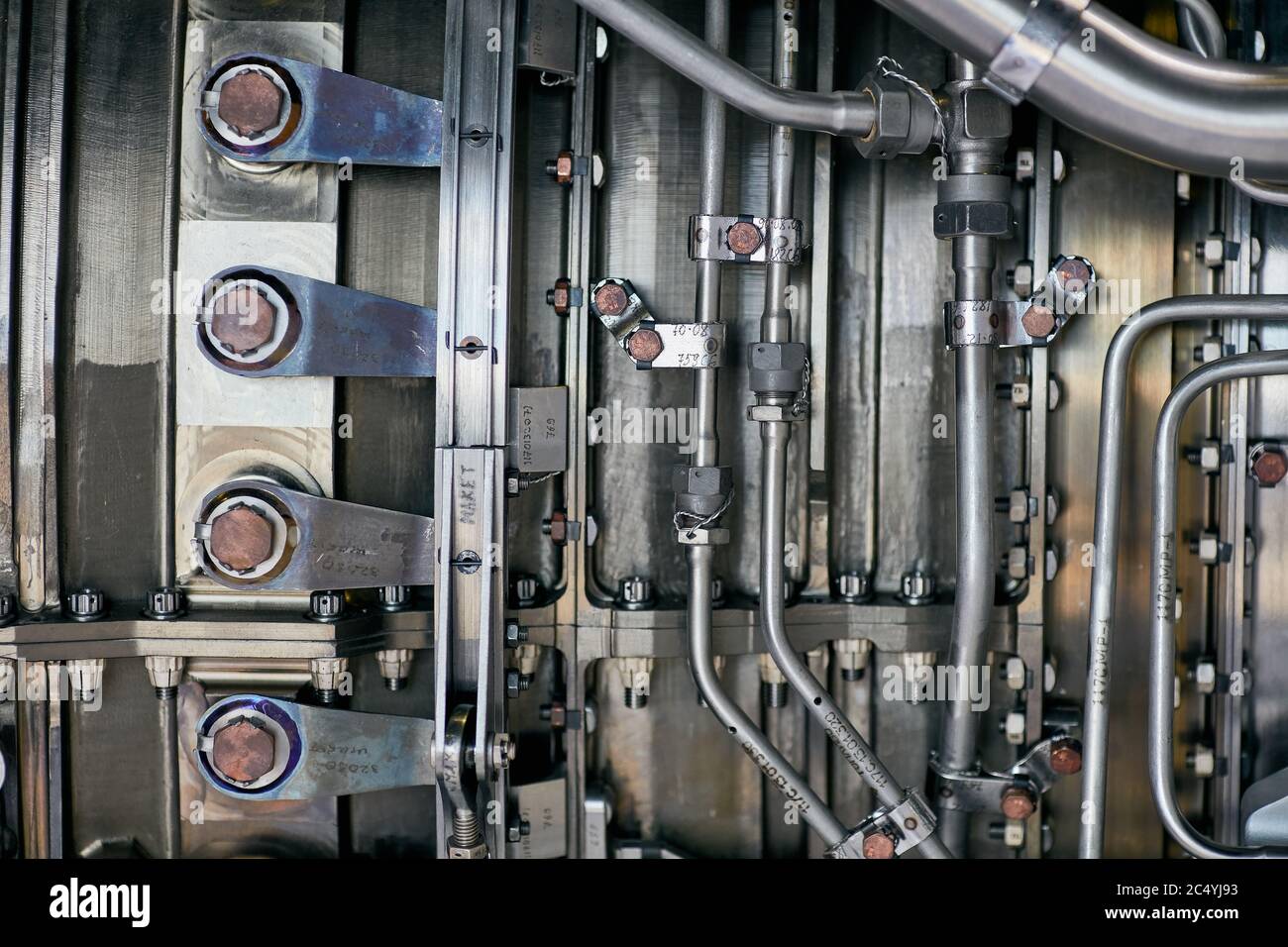jet engine. airplane engine side view close up Stock Photo - Alamy
