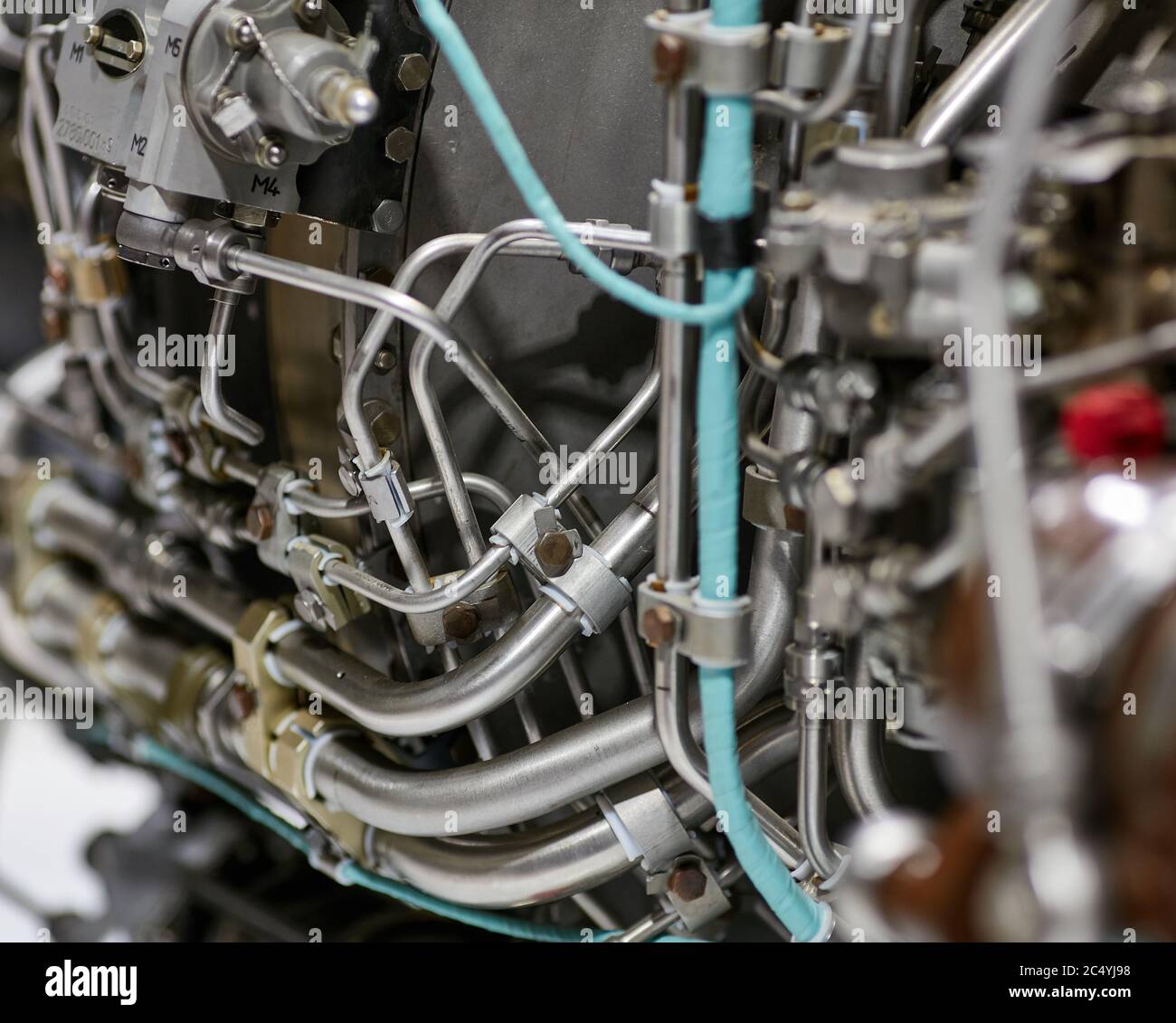 jet engine. airplane engine side view close up Stock Photo - Alamy