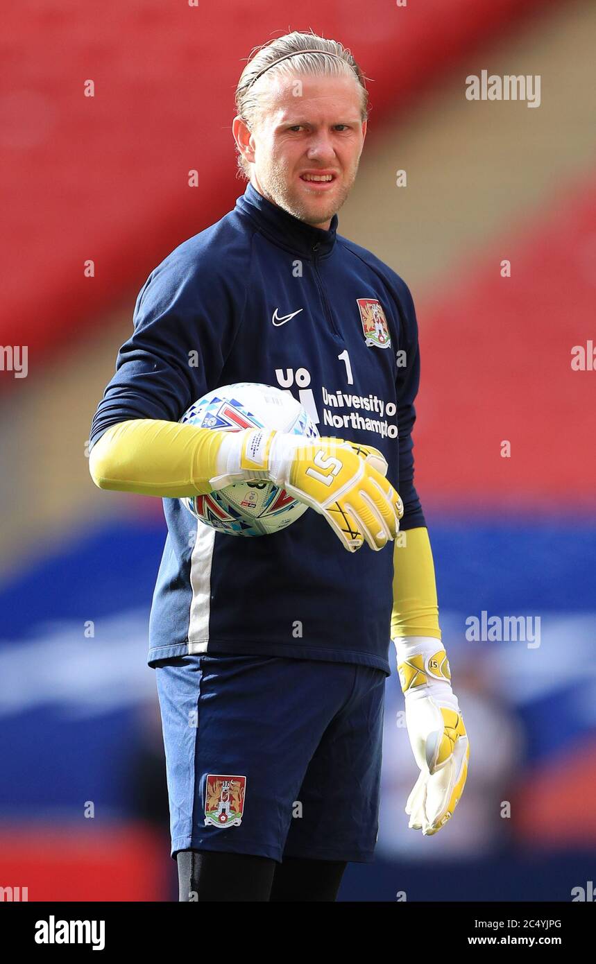 Northampton Town goalkeeper David Cornell during the warm up before the ...