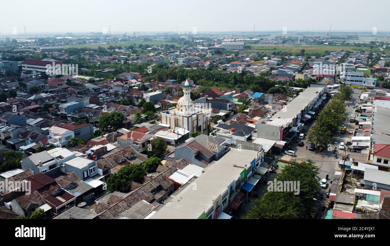 Drone Shot. Aerial view of residentials. With a drone. Natural the ...