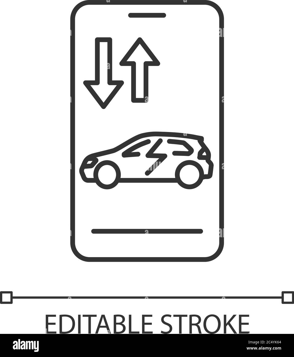 Remote car access linear icon Stock Vector Image & Art - Alamy