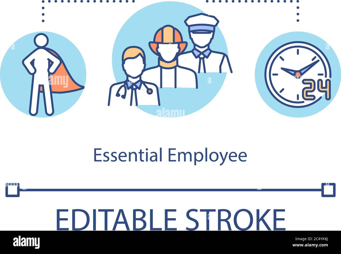 Essential employee concept icon Stock Vector Image & Art - Alamy