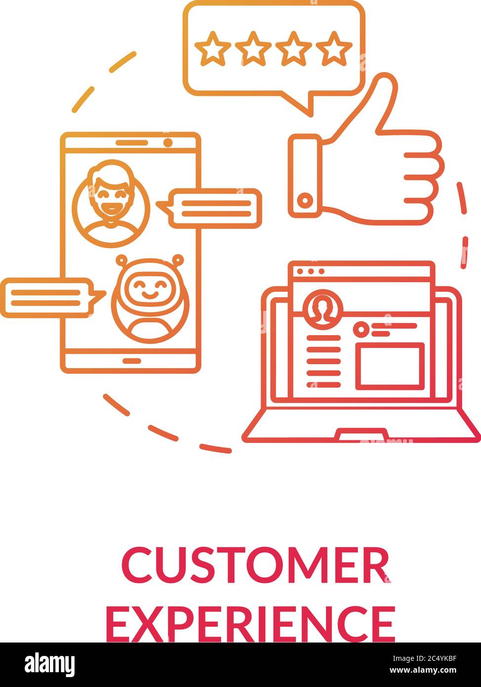 Customer experience digital transformation Stock Vector Images - Alamy