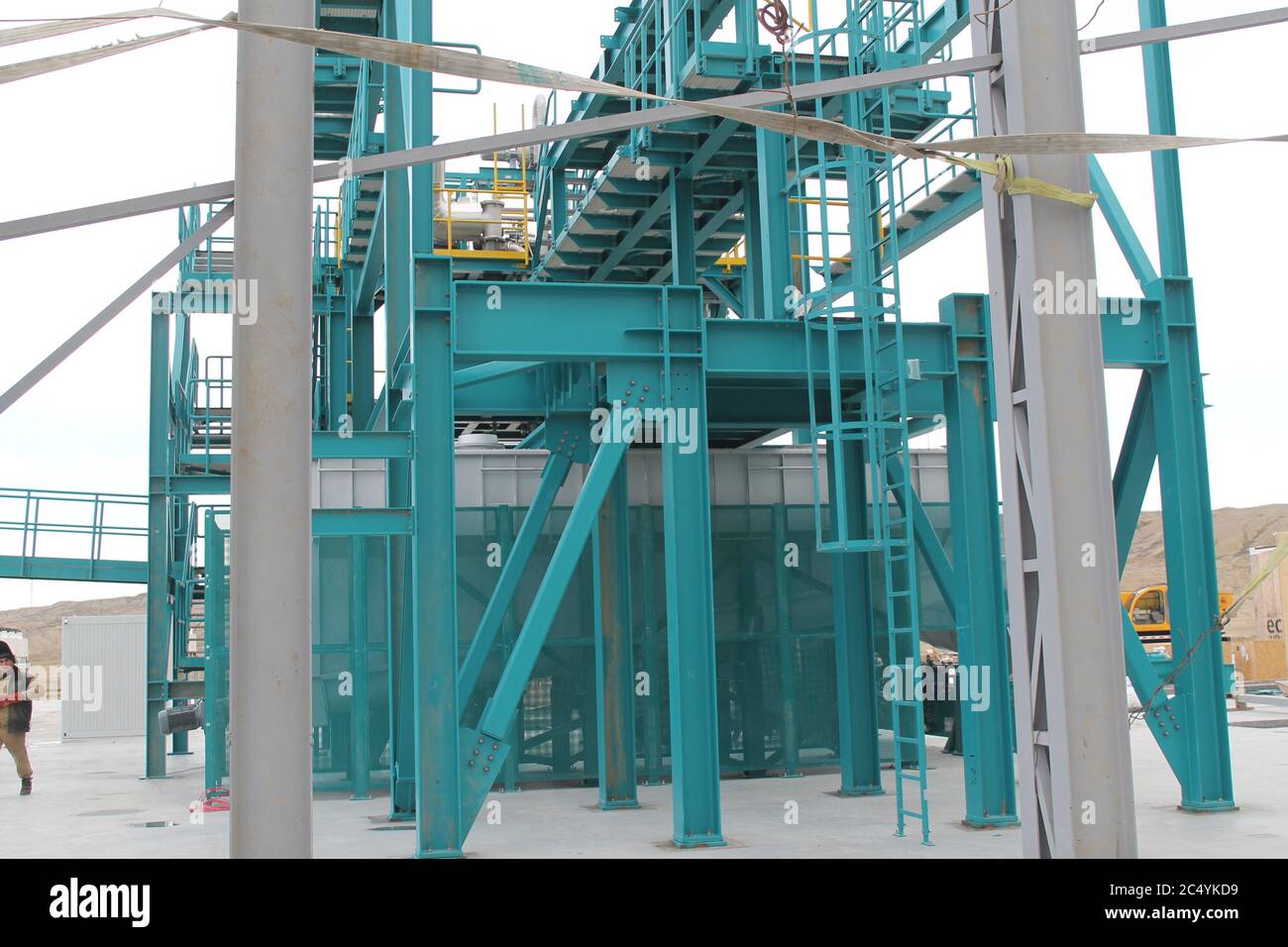 Oil pipes in a petrochemical plant during the production of oil and gas ...