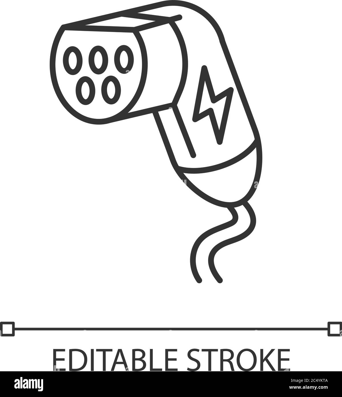 EV charging plug linear icon Stock Vector Image & Art - Alamy