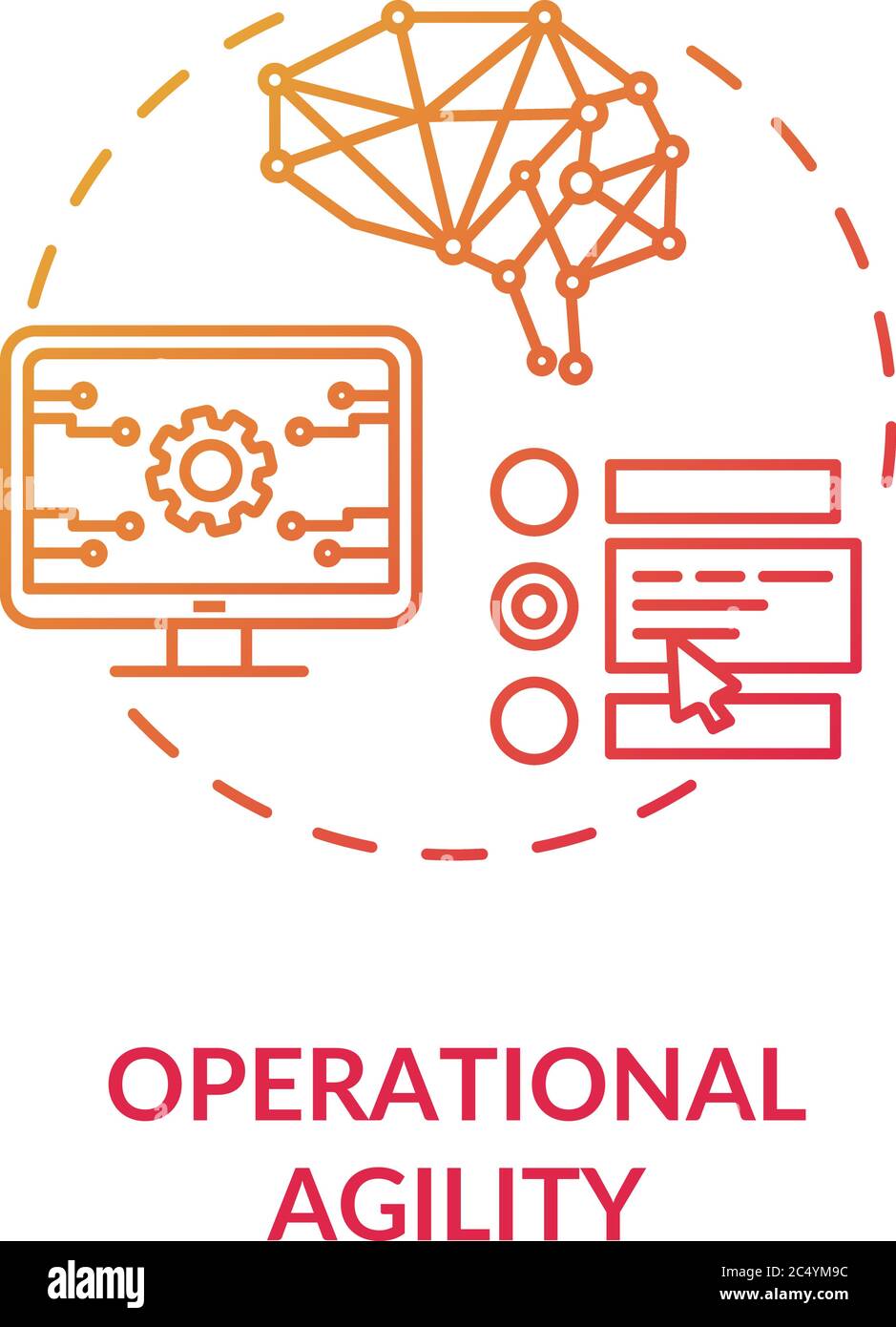 Operational agility red gradient concept icon Stock Vector Image & Art ...