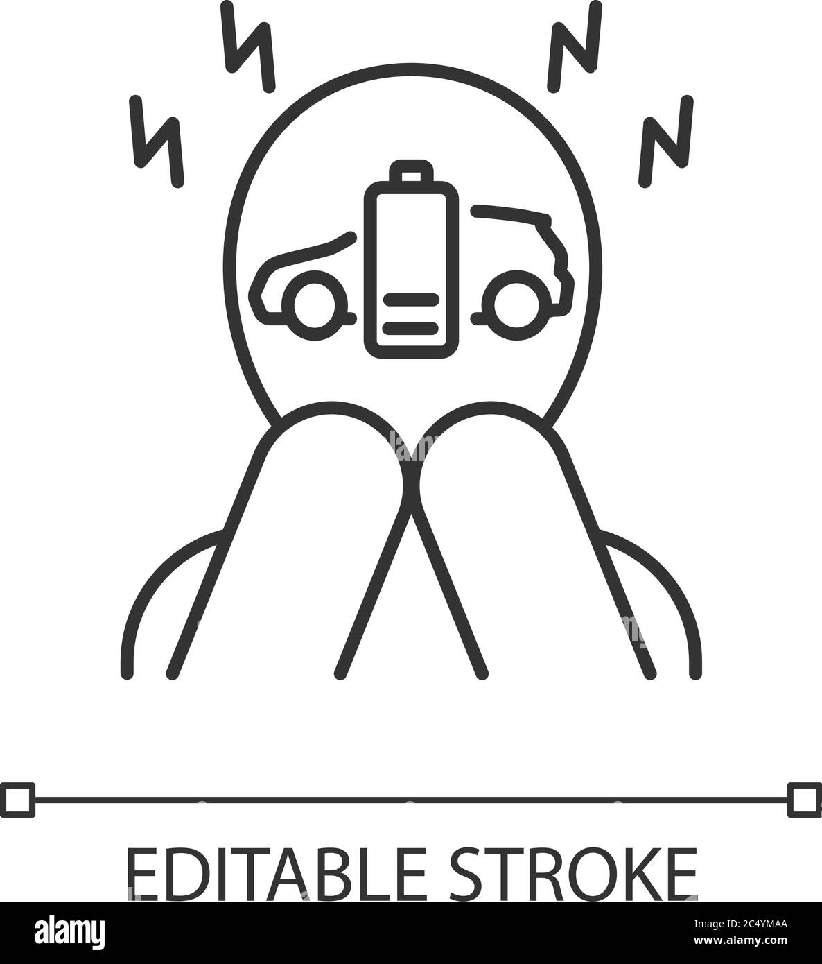 Range anxiety linear icon Stock Vector Image & Art - Alamy