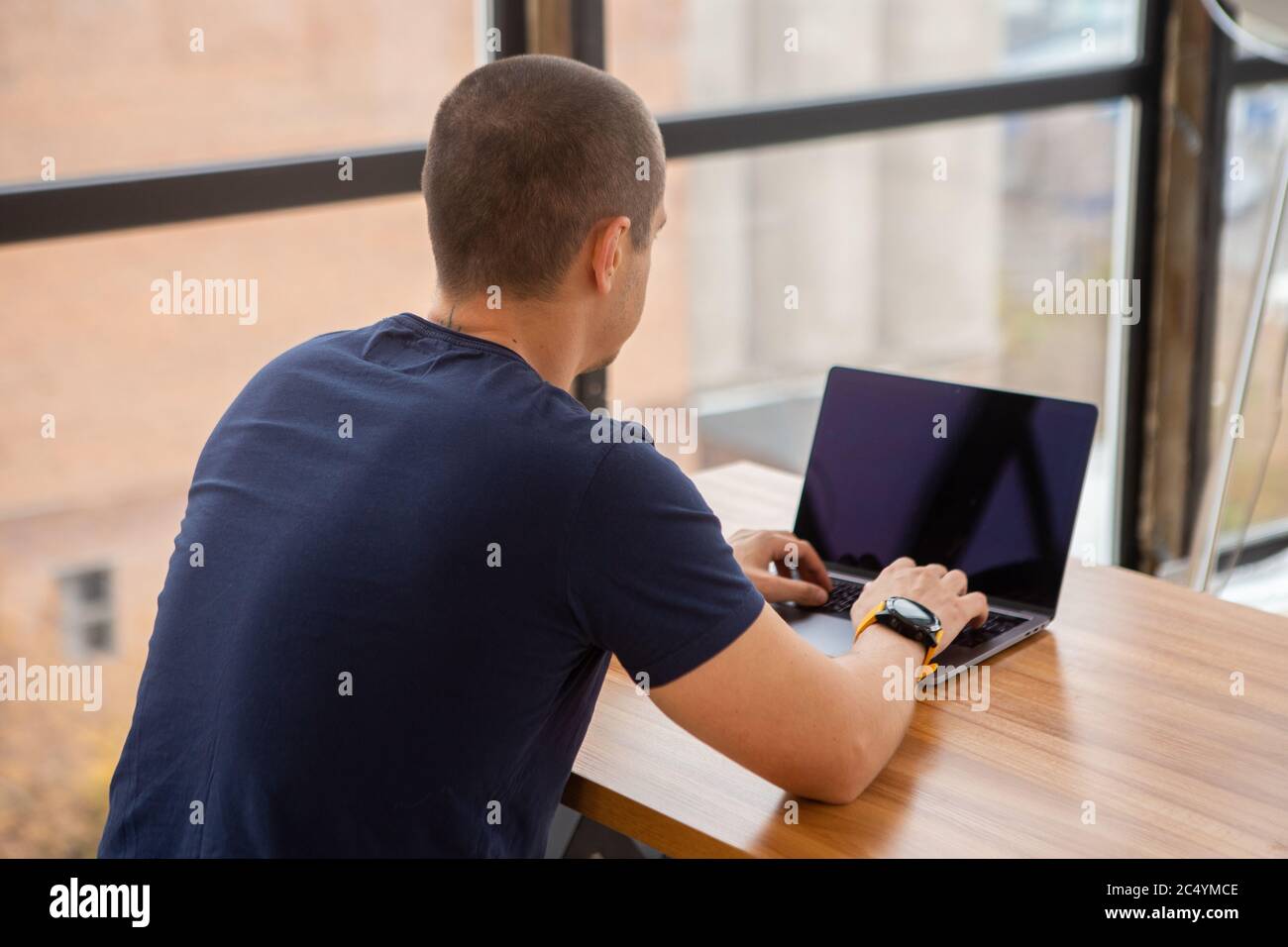 One smart man, office, laptop, computer hi-res stock photography and ...