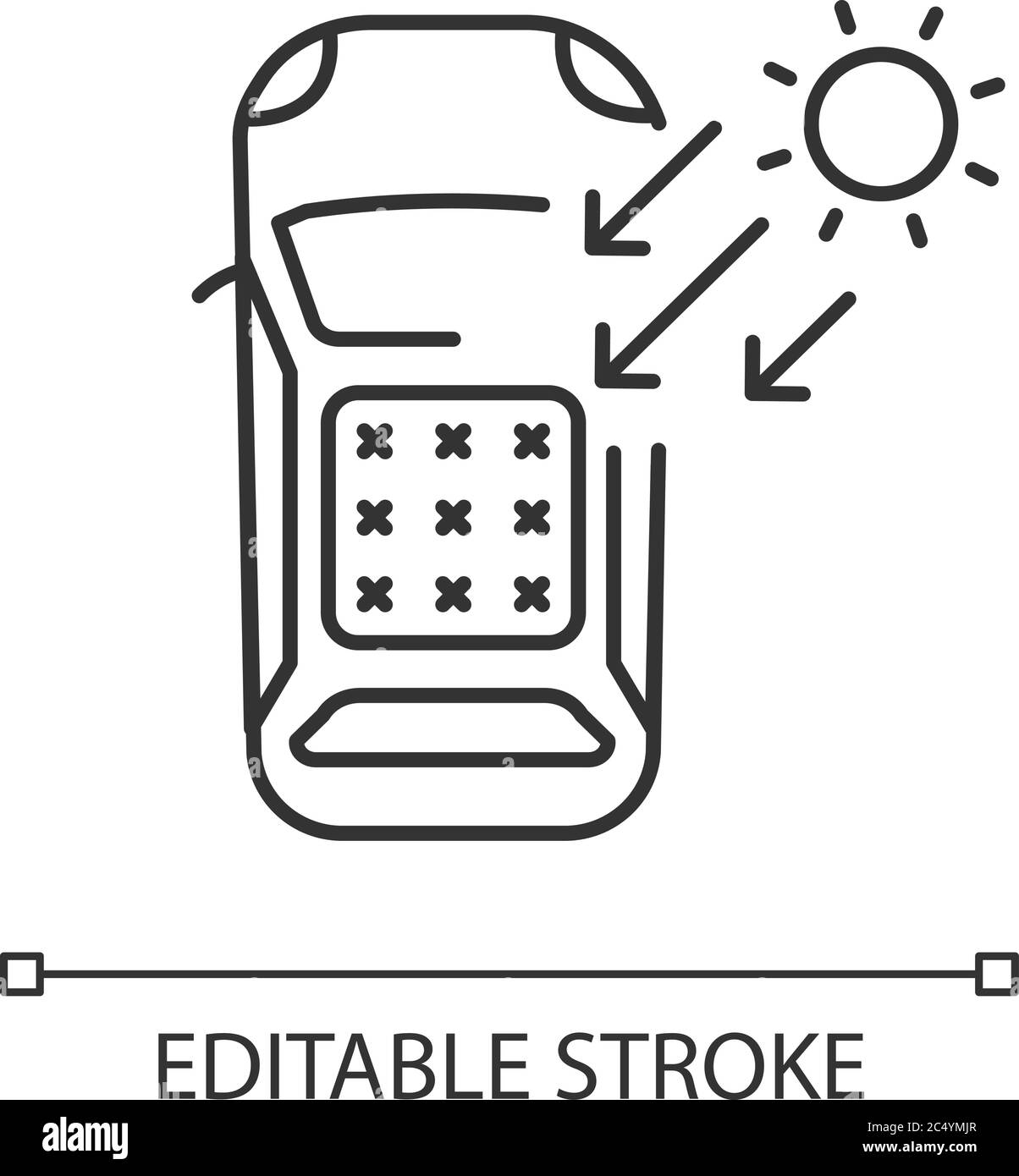 Solar car linear icon Stock Vector Image & Art - Alamy