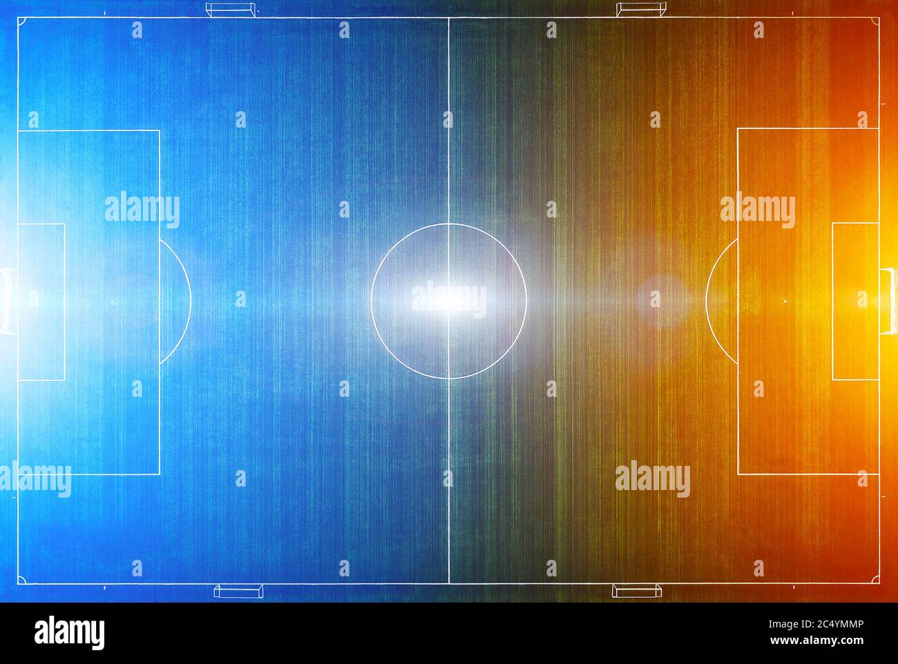 Football field from above. training field, Aerial view. confrontation ...