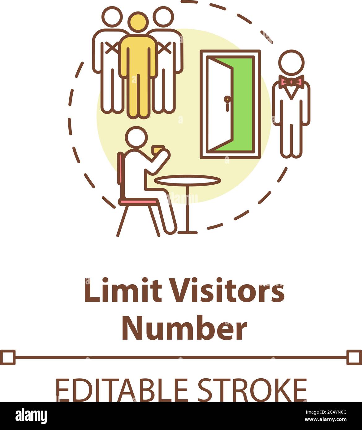 Limit visitors number concept icon Stock Vector Image & Art - Alamy