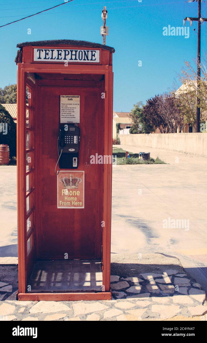 Phone booth greece hi-res stock photography and images - Alamy