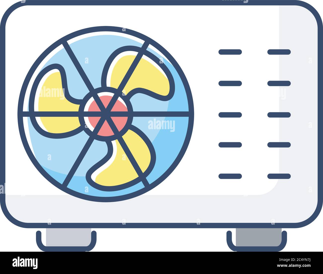 Split air conditioner RGB color icon Stock Vector Image & Art - Alamy