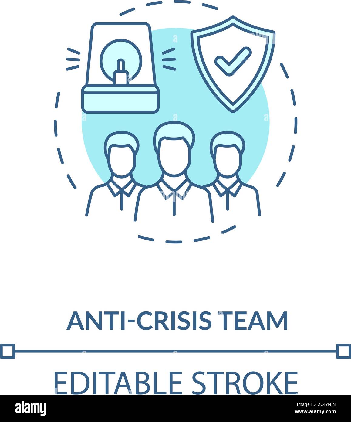 Anti-crisis team concept icon Stock Vector Image & Art - Alamy