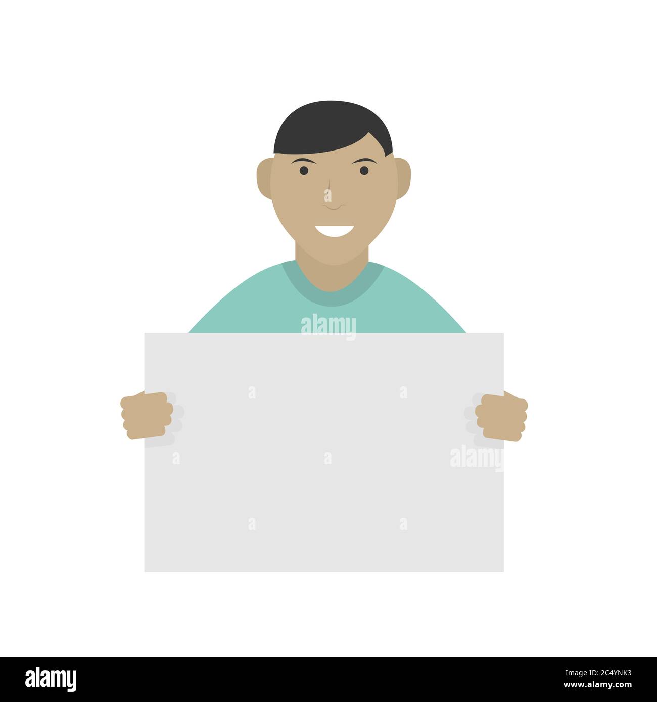 Smiling man holding empty Stock Vector Images - Alamy