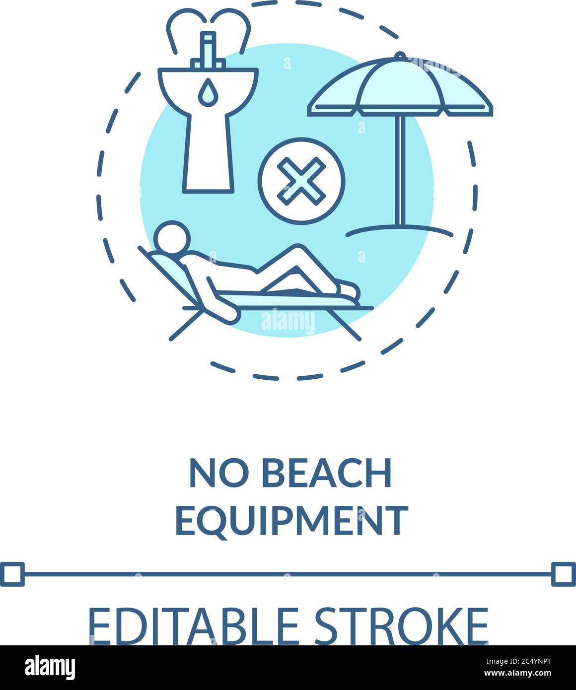 Safety distance at the beach Stock Vector Images - Alamy