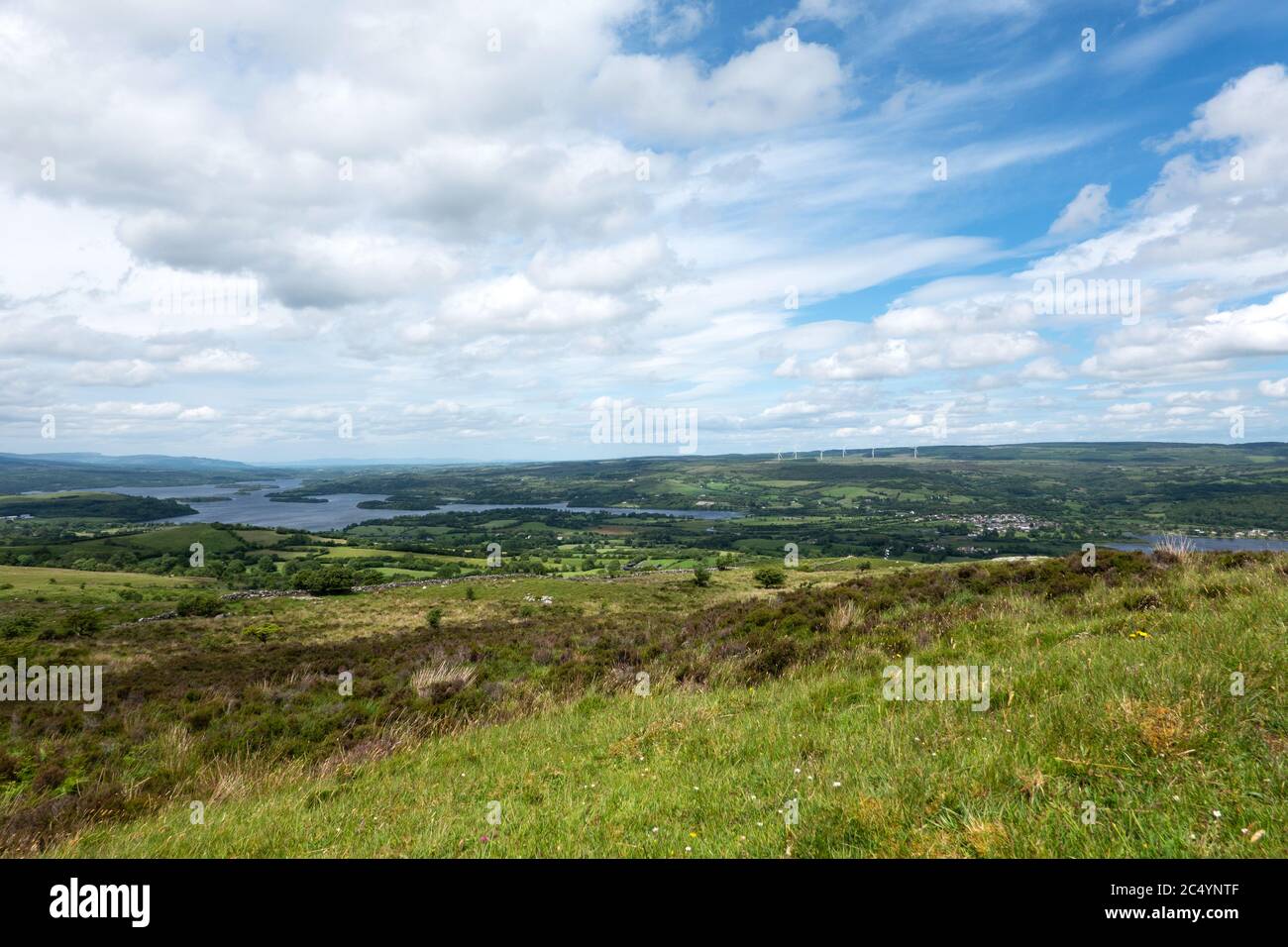 View from Cavan Way on Lough Machean Upper, County Cavan, Ireland Stock ...