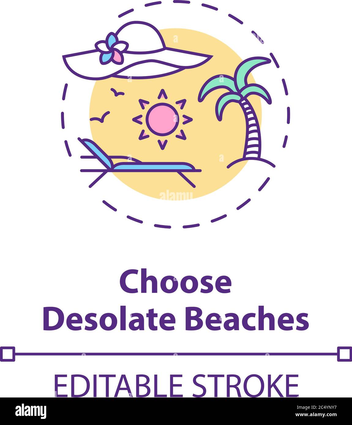 Choose desolate beaches concept icon Stock Vector Image & Art - Alamy